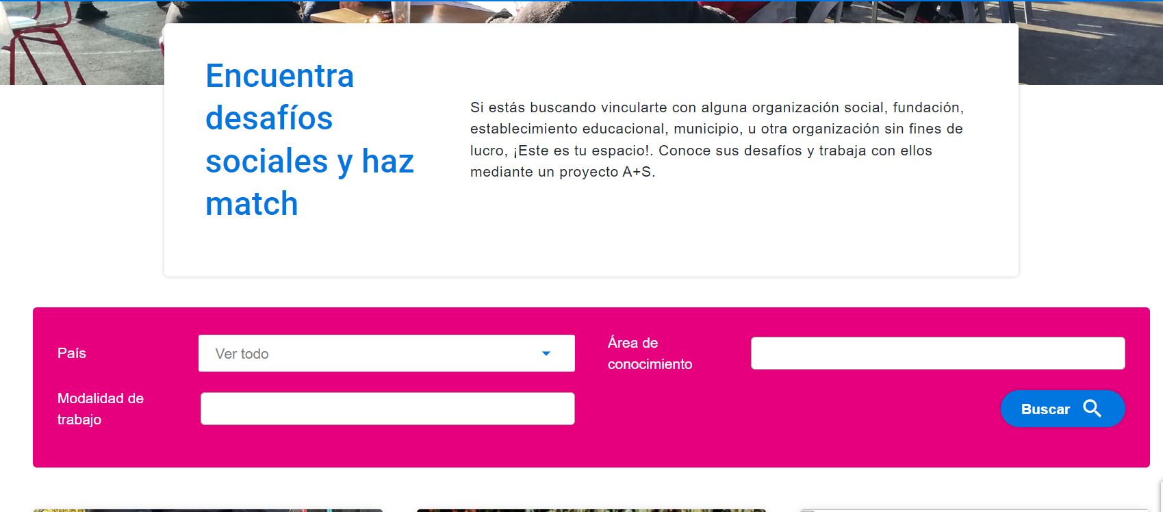 A Platform to Match Projects and Needs - Uniservitate